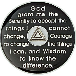 7 Year AA Coin Silver Color Plated-medallion, Recovery Chip, 12 Step ...