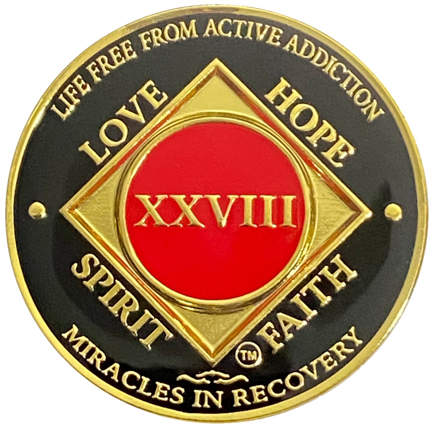 NA 28 Year Gold Color Plated-medallion Narcotics Anonymous - Etsy UK