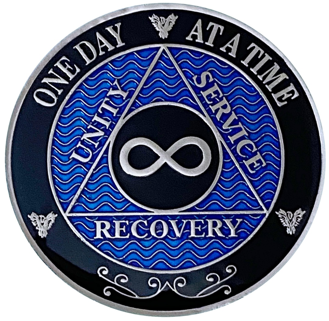 AA Infinity Medallion, Alcoholics Anonymous Infinity Coin - Etsy