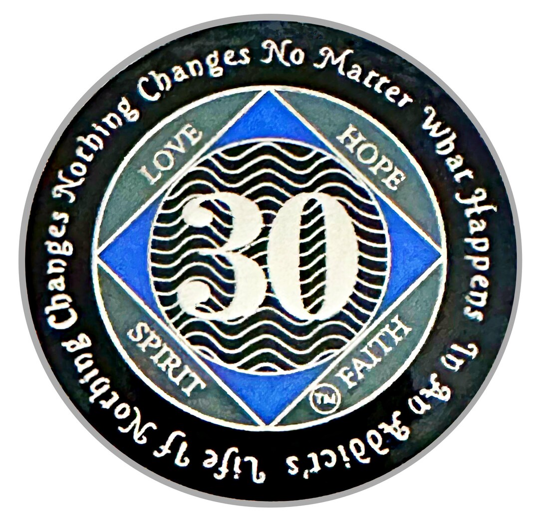 NA 30 Year Medallion, Silver, Blue Color Plated, Epoxy Covered ...