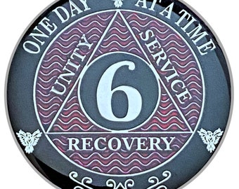 7 Year AA Coin Silver Color Plated-medallion Recovery Chip | Etsy