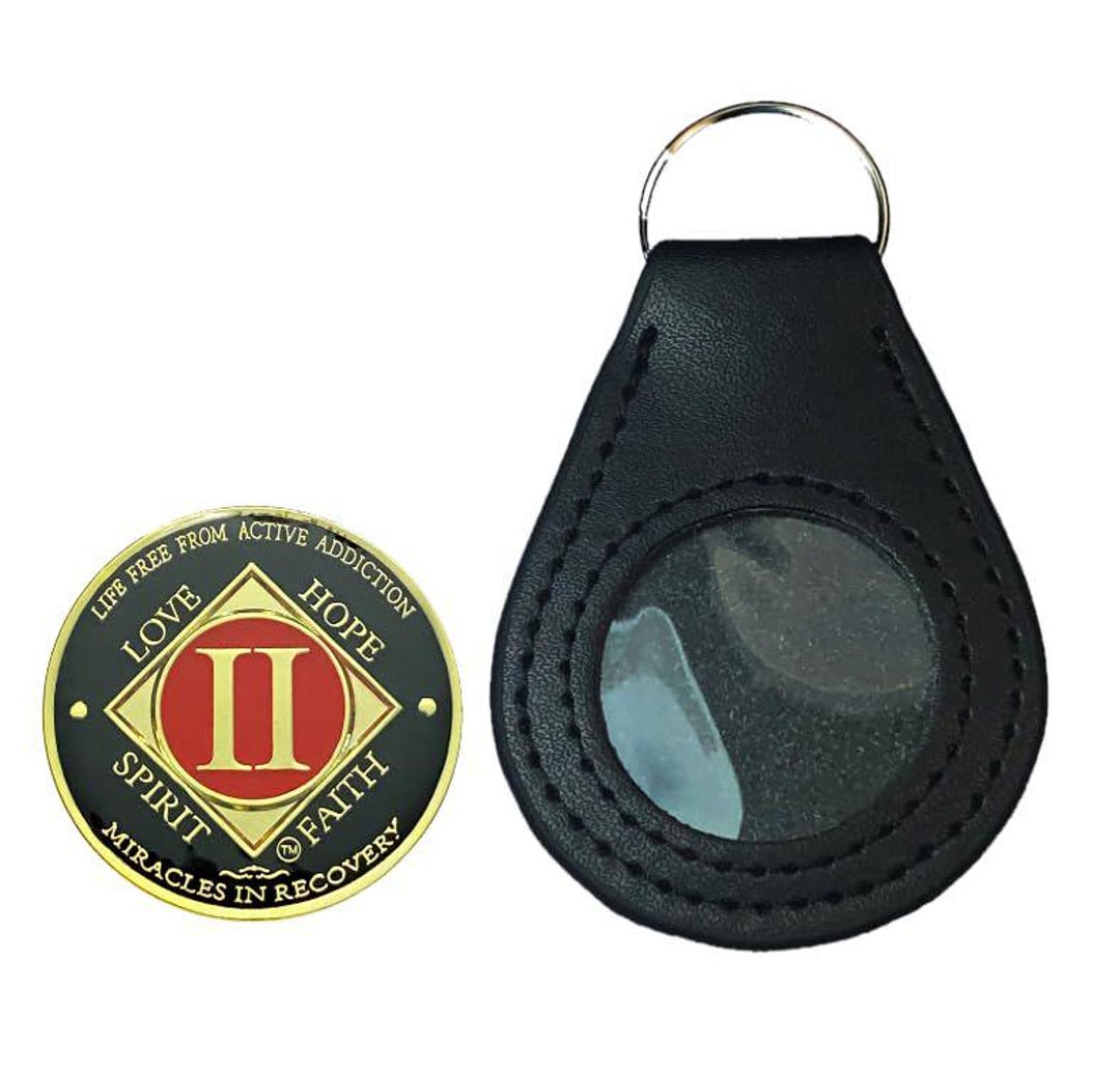 NA 2 Year Recovery Medallion, Gold, Red Colors, Recovery Narcotics ...