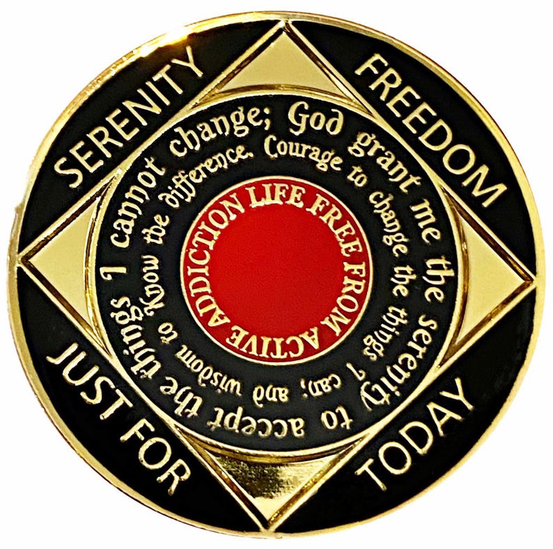 Simply Minimal NA 39 Year Medallion, Narcotics Anonymous Coin, Gold ...