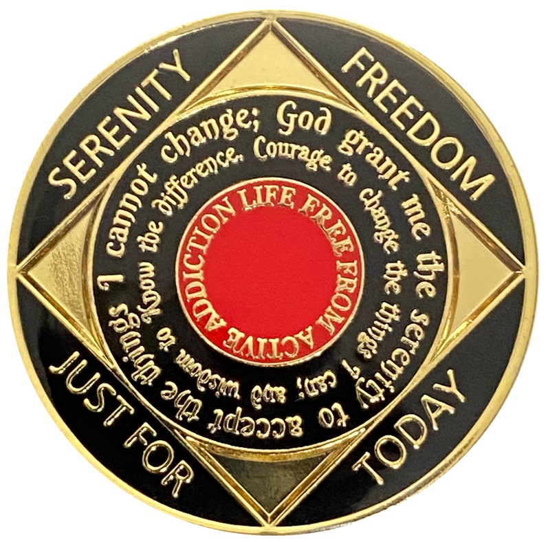 NA 15 Year Gold, Purple Color Plated-medallion, Narcotics Anonymous ...