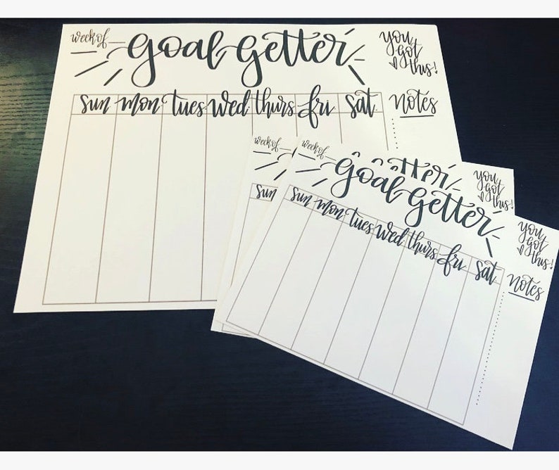 Goal Getter Template - INSTANT DOWNLOAD - Etsy