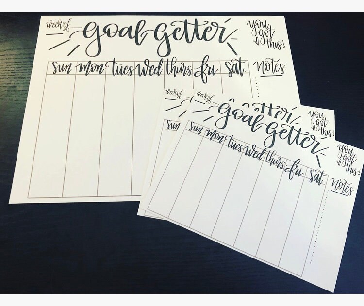 Goal Getter Template - INSTANT DOWNLOAD - Etsy
