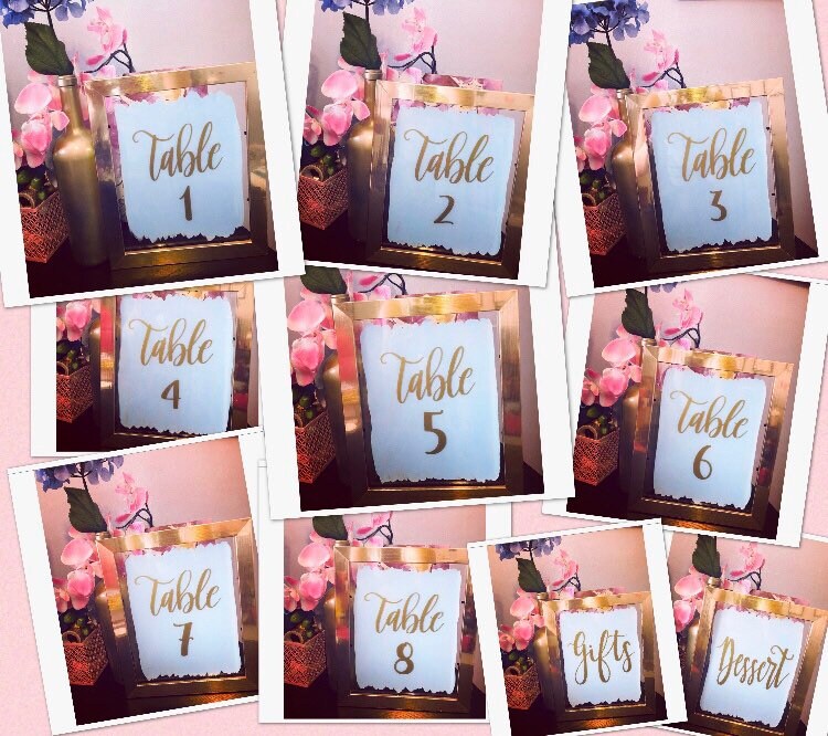 Custom Table Numbers - Etsy