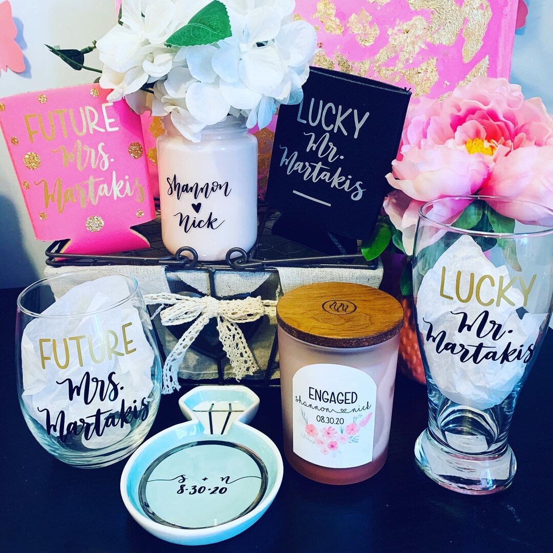 Custom Engagement Gift Set - Etsy