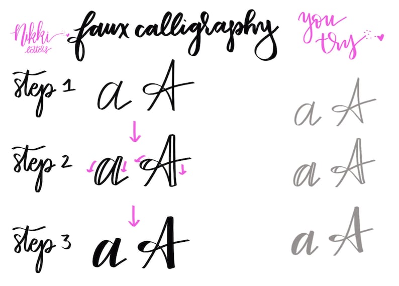 Nikki Letters: Having Fun With Handlettering - Etsy