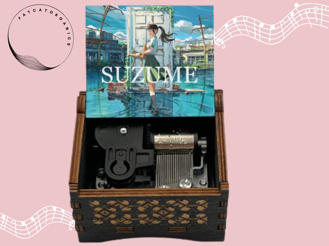 Anime Suzume Clockwork Type Black Wooden Music Box - Etsy