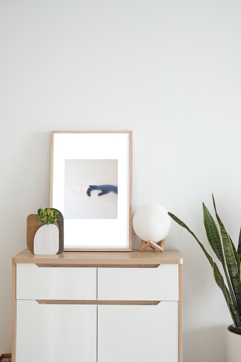 Hand Outline Shadow Print | Minimal | Tracing | Outline | Digital ...