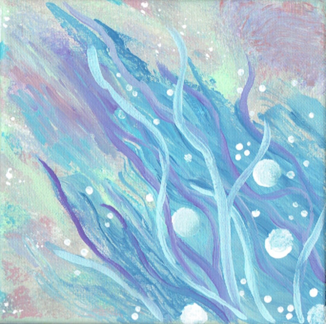 Soft and Subtle, Abstract, Acrylic Painting, Cool Tones, Muted Colors ...