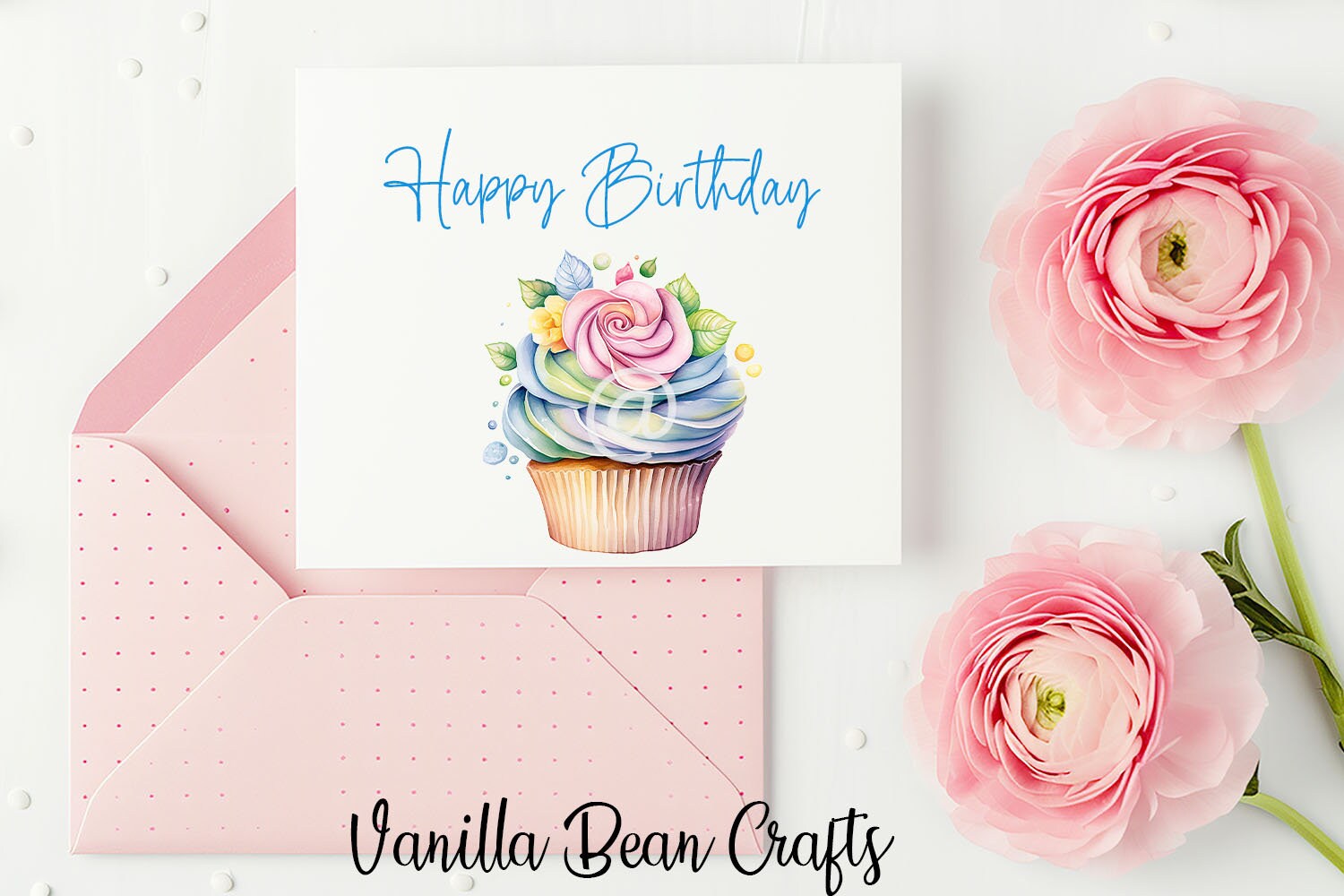 Spring Cupcake PNG Clipart Mother's Day Birthday Sublimation Printable ...