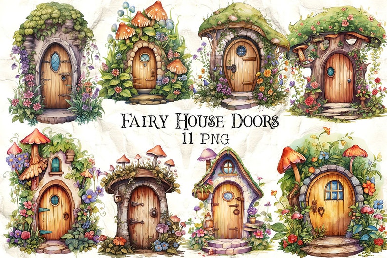 Fairy Door Fae House Fairycore PNG Clipart Sublimation Printable - Etsy