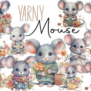 Yarn Crochet Mouse PNG Clipart Sublimation Printable - Etsy