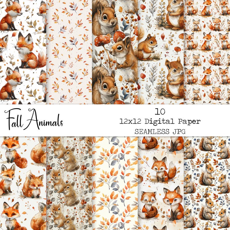 Fall Scrapbook Paper - Etsy
