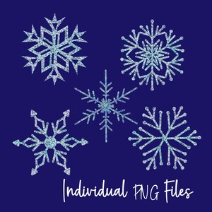 Glitter Snowflake Christmas Winter PNG Clipart Sublimation Printable - Etsy