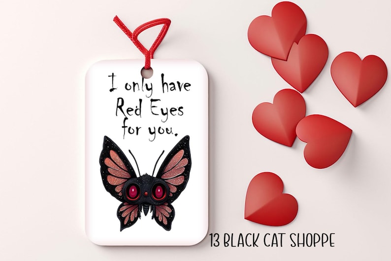 Mothman Cryptid Valentine Love Cute Pastel Printable Card Gift Tag - Etsy