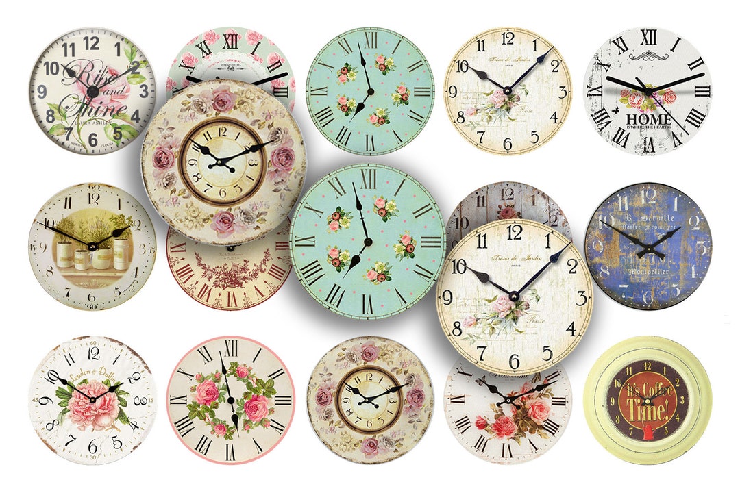 Clock Face Vintage 25mm 1 Inch Bci Printable Bottle Cap Images - Etsy