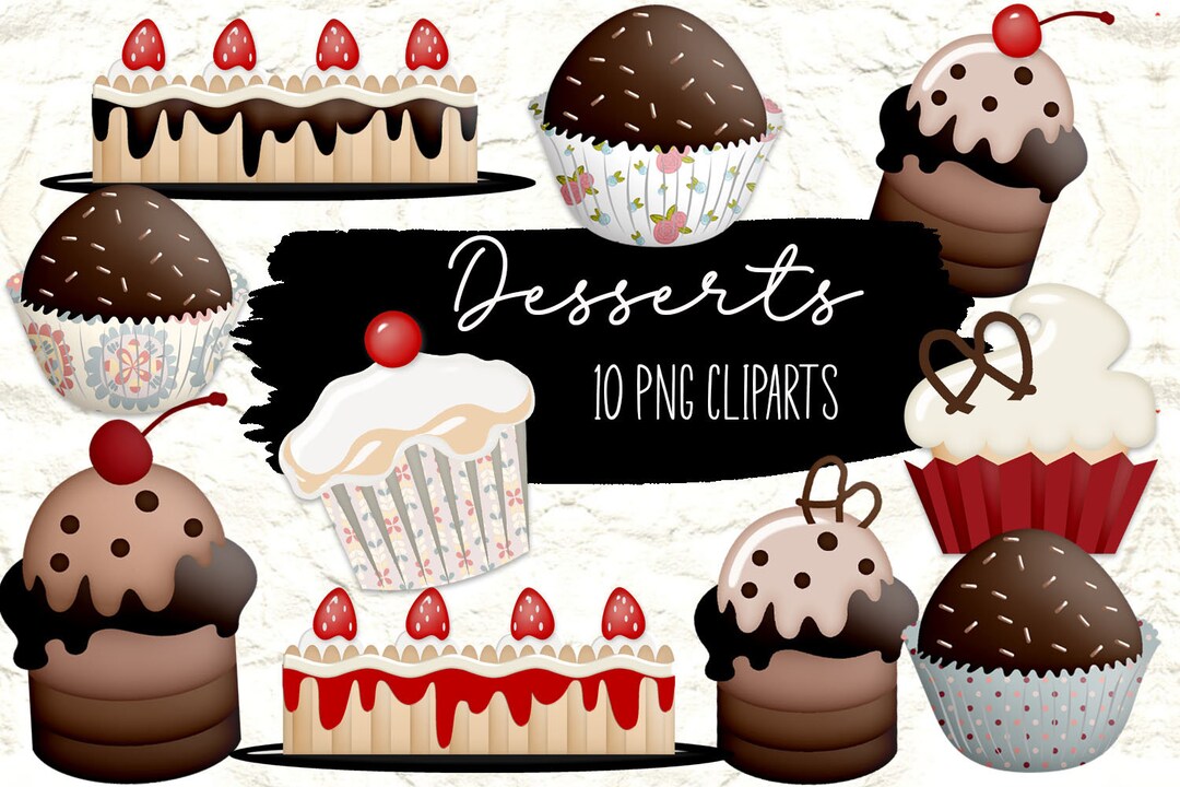 Chocolate Dessert Sweets PNG Clipart Sublimation Printable - Etsy