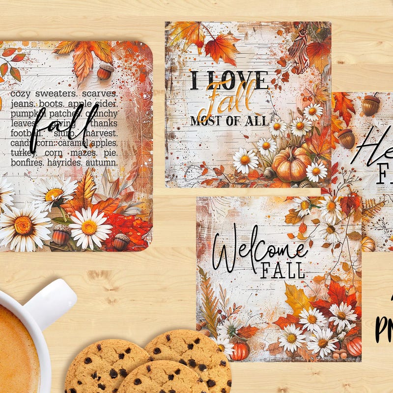 Fall Coasters - Etsy