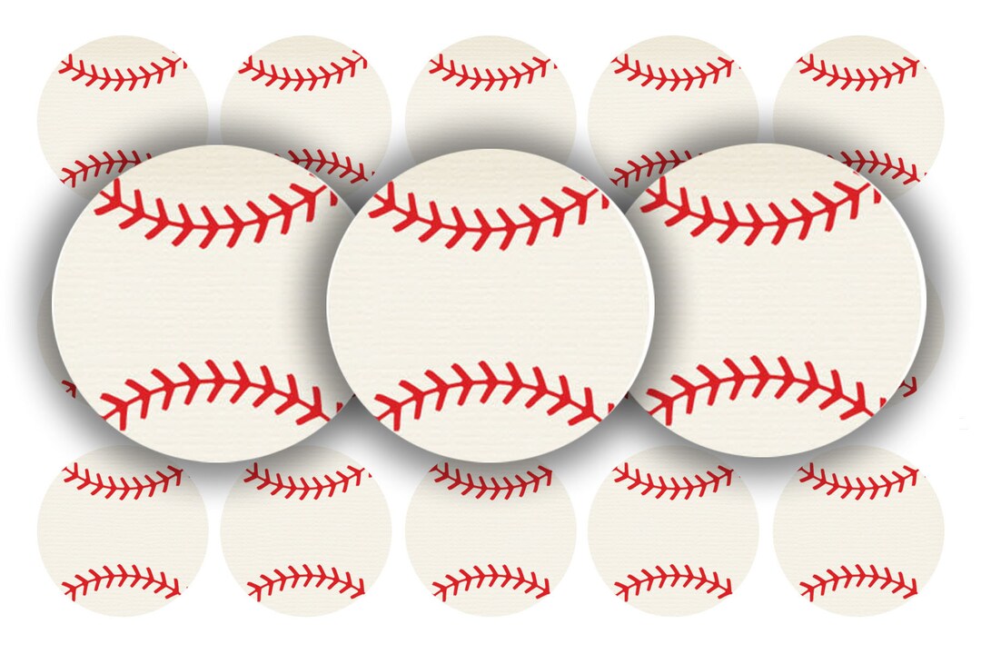 Baseball Editable 25mm 1 Inch Bci Printable Bottle Cap Images - Etsy