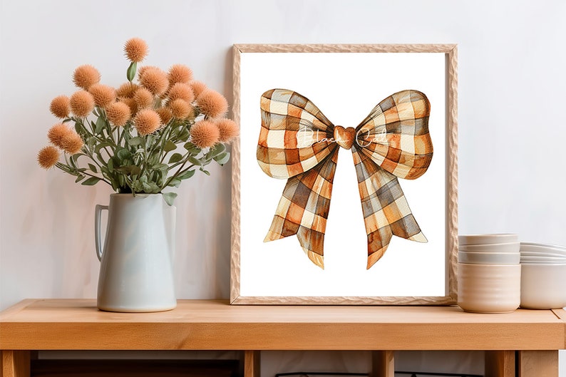 Fall Bow Coquette Autumn PNG Clipart Sublimation Printable - Etsy