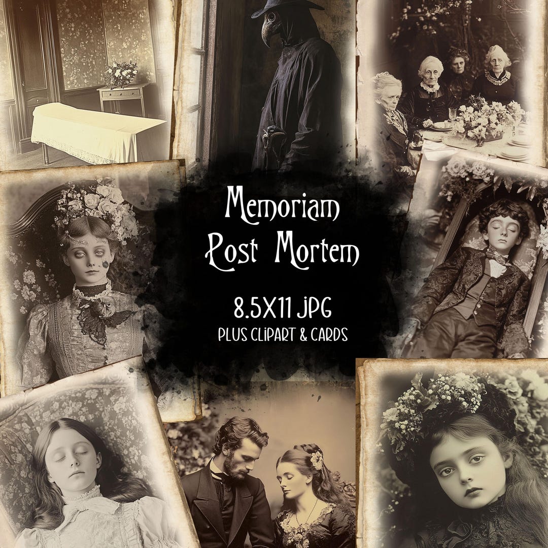 Memoriam Post Mortem Macabre Weird Dark Digital Paper Junk Journal 8 ...