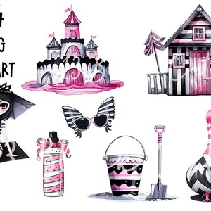 Spooky Girl Summer Summerween Pastel Goth Beach PNG Clipart Sublimation ...