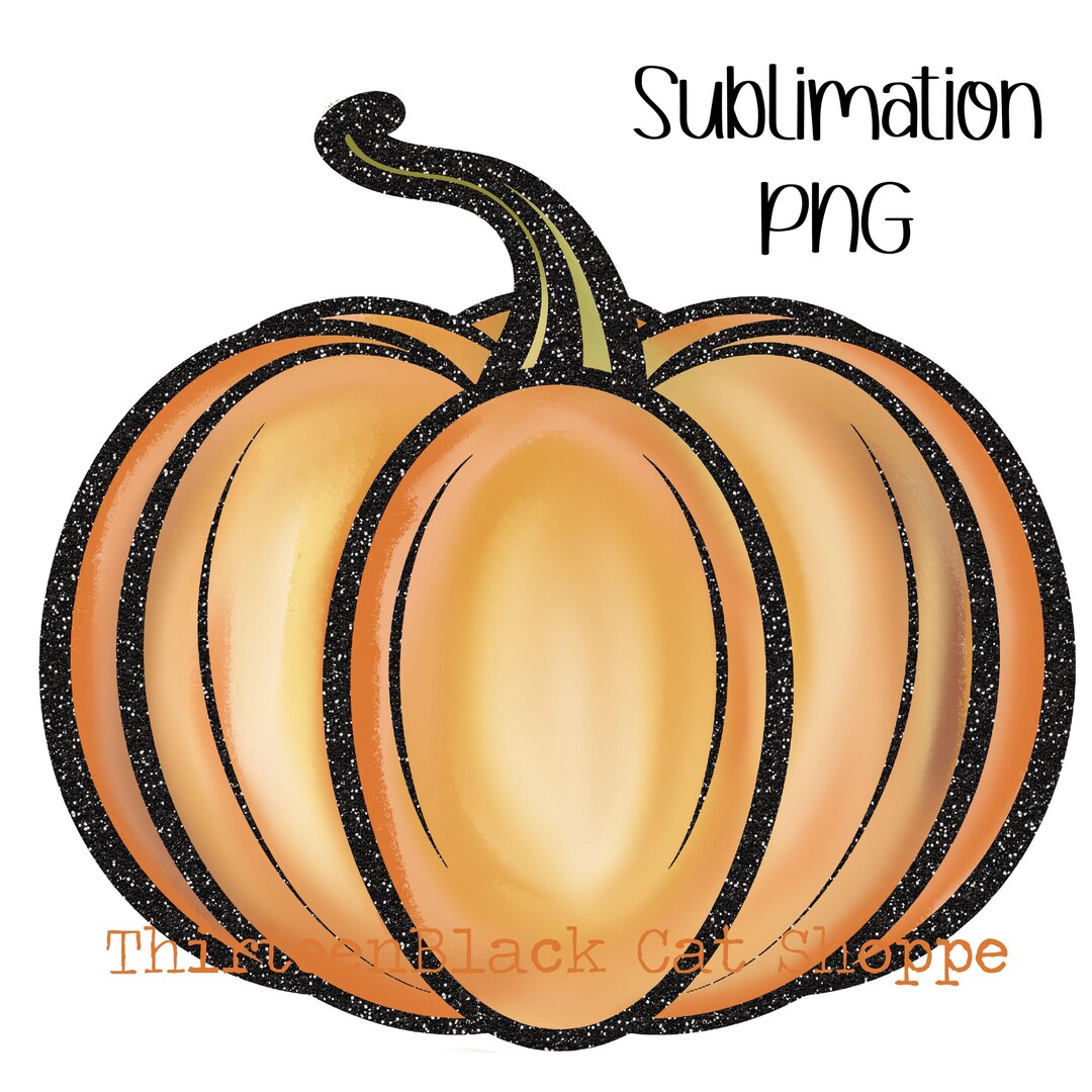 Painted Orange Pumpkin Halloween Clipart PNG Printable Sublimation - Etsy