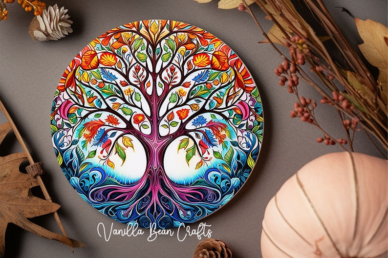 Tree of Life 2.5 Inch Coaster Sublimation Spiritual Bright PNG - Etsy