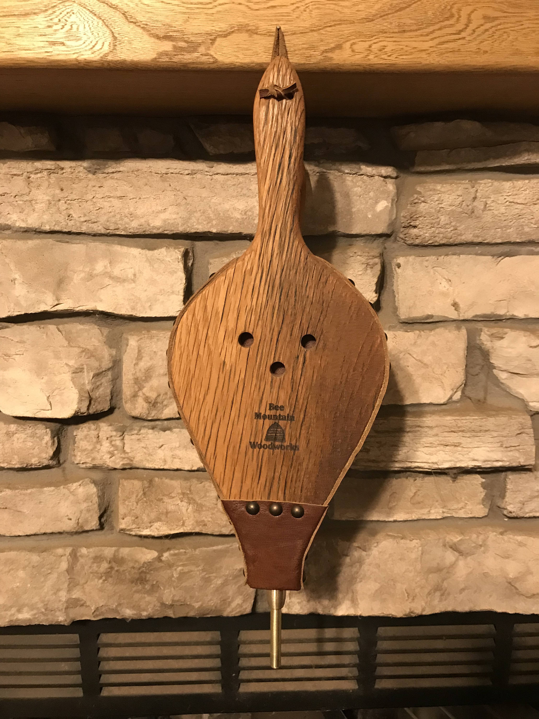 Handmade Fireplace Bellows, Rustic, Crafted from Antique Chestnut ...