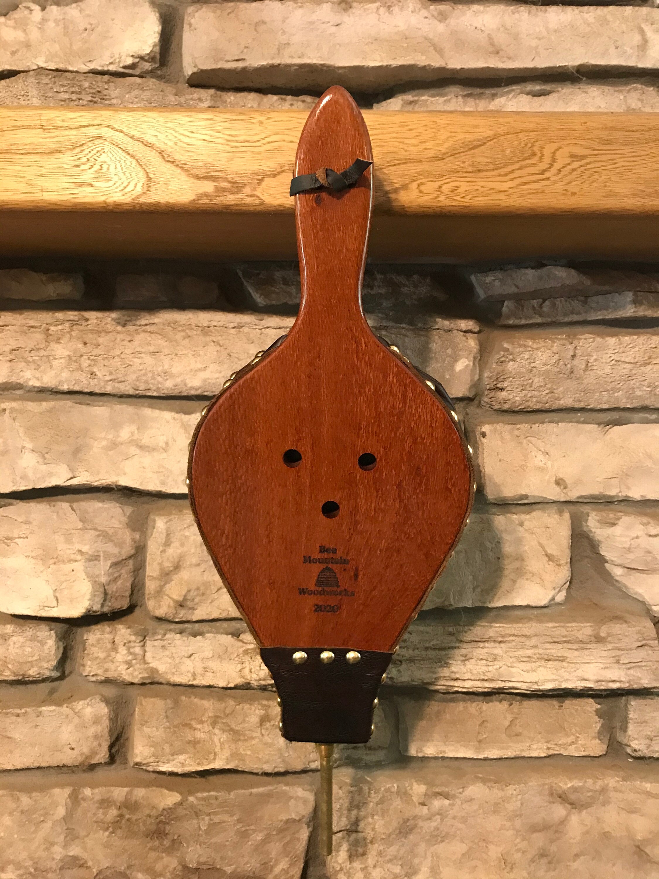 READY TO SHIP: Handmade Fireplace Bellows, Leopardwood with Dark Brown ...