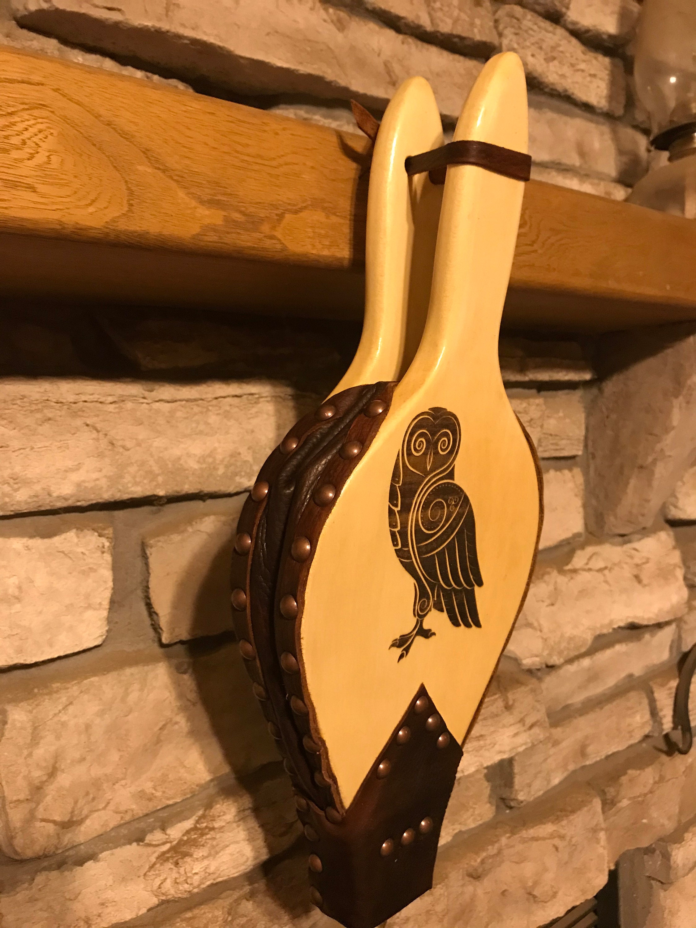 READY TO SHIP: Handmade Fireplace Bellows, Holly with Owl Engraving ...