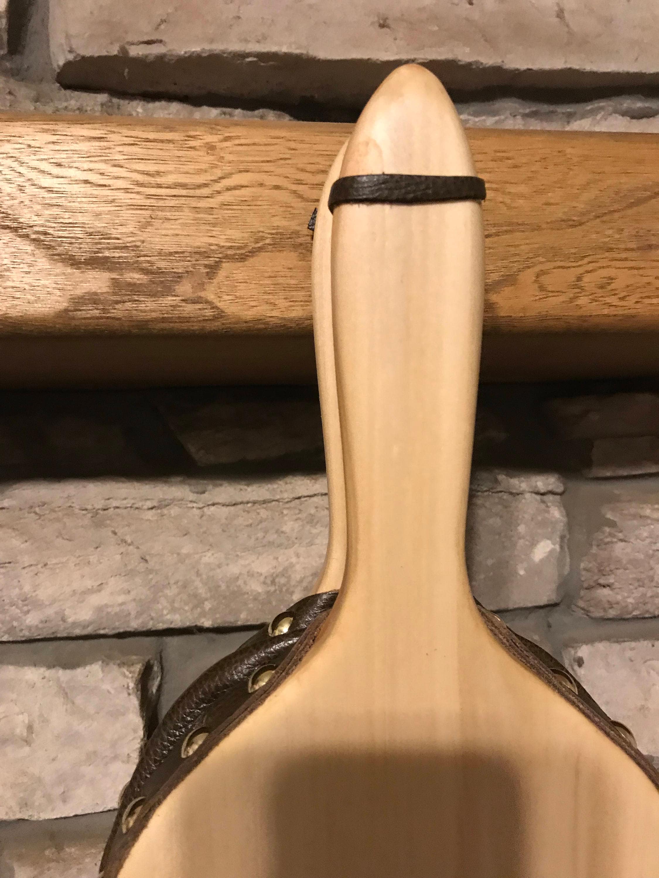 Handmade Fireplace Bellows, Poplar Wood and Dark Leather with Brass ...