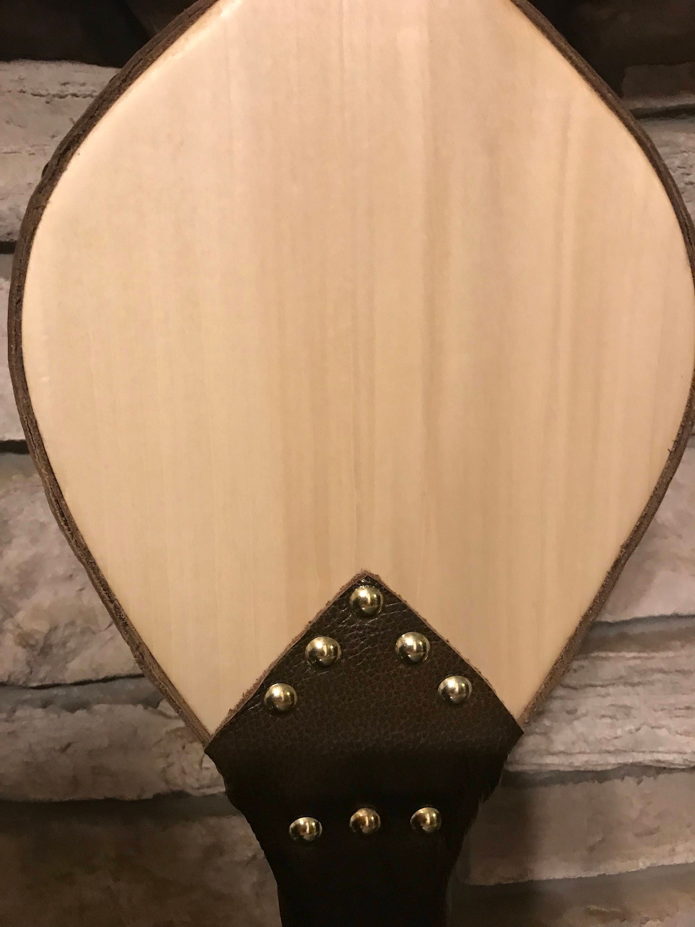 Handmade Fireplace Bellows, Poplar Wood and Dark Leather with Brass ...