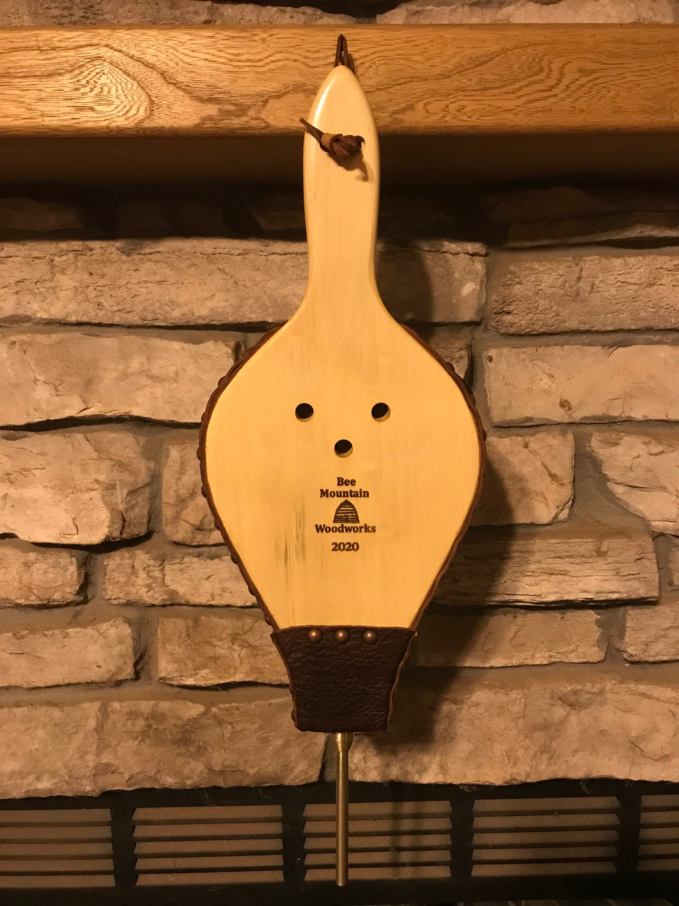 READY TO SHIP: Handmade Fireplace Bellows, Holly with Owl Engraving ...