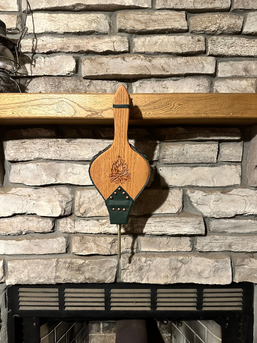 READY TO SHIP: Handmade Fireplace Bellows, shorty Bellows, Carved Oak ...