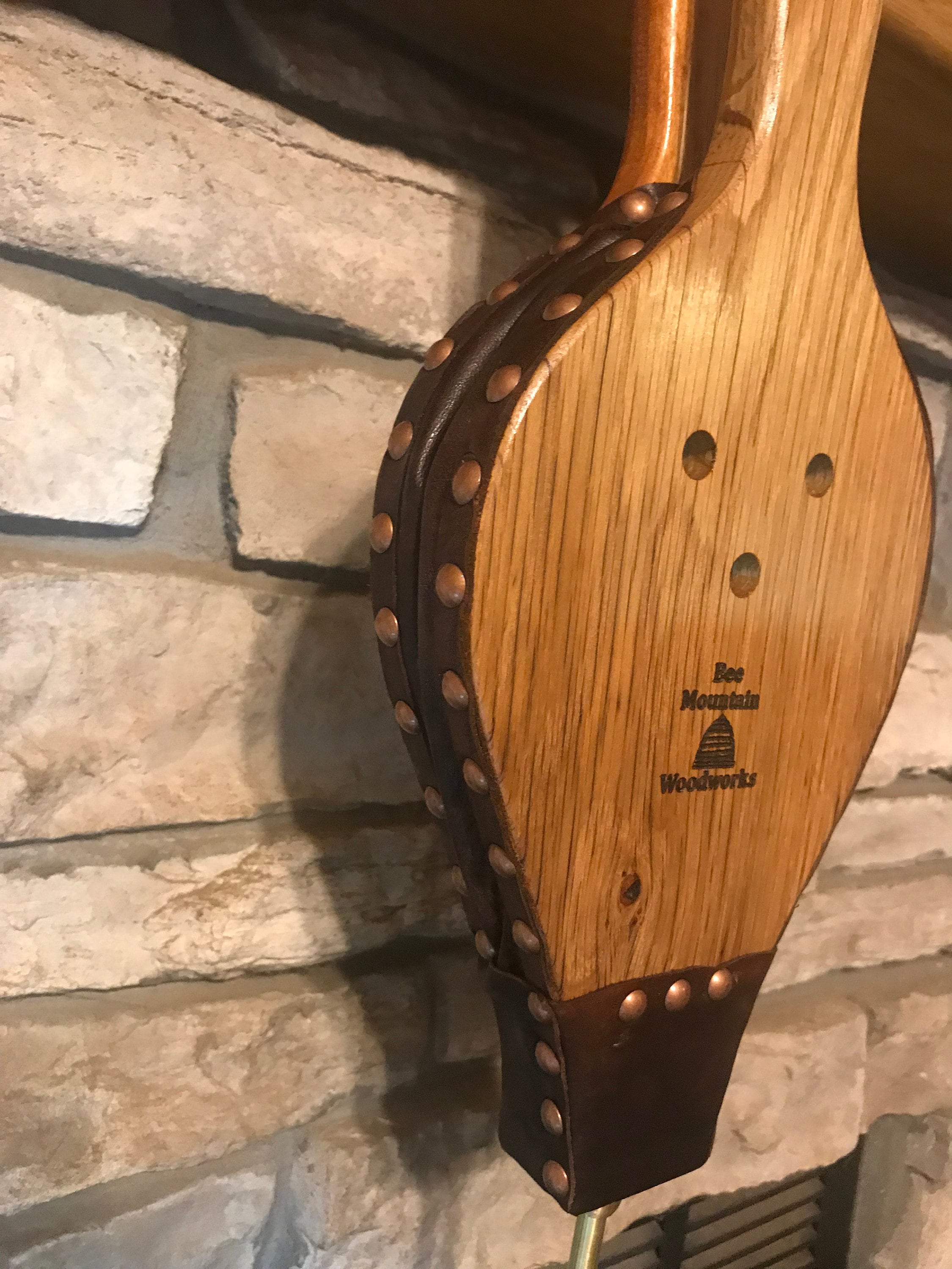 Ready to ship: Handmade Fireplace Bellows, Assorted Joined Wood, Dark ...