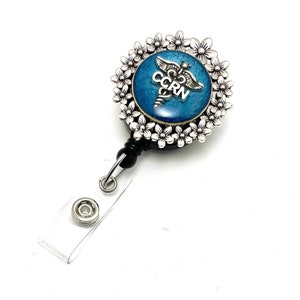 CCRN Badge Holder /caduceus Symbol Retractable Badge Holder/nurse Resin ...