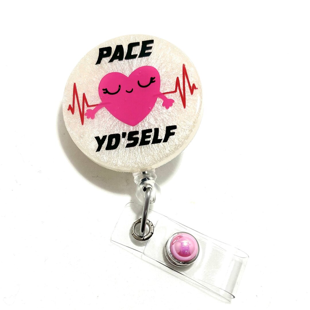 Heart Badge Reel, Handmade Epoxy Nurse Gift - Etsy