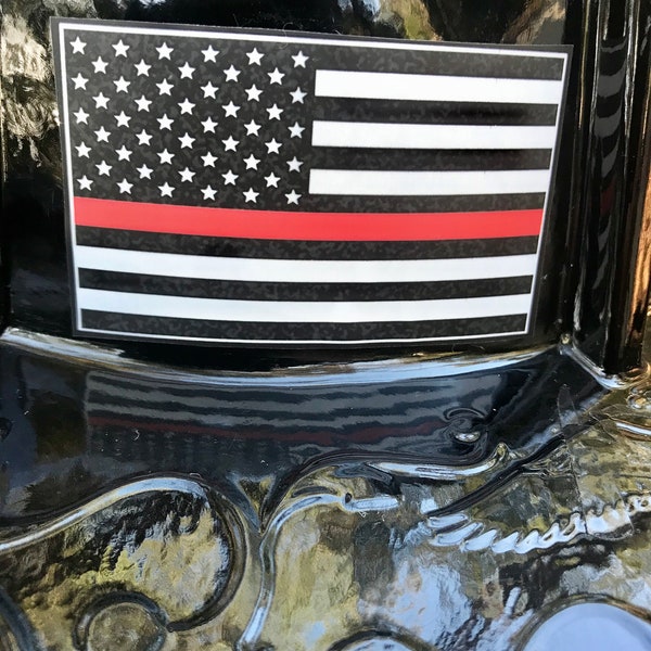 American Flag Firefighter Helmet Sticker - Etsy