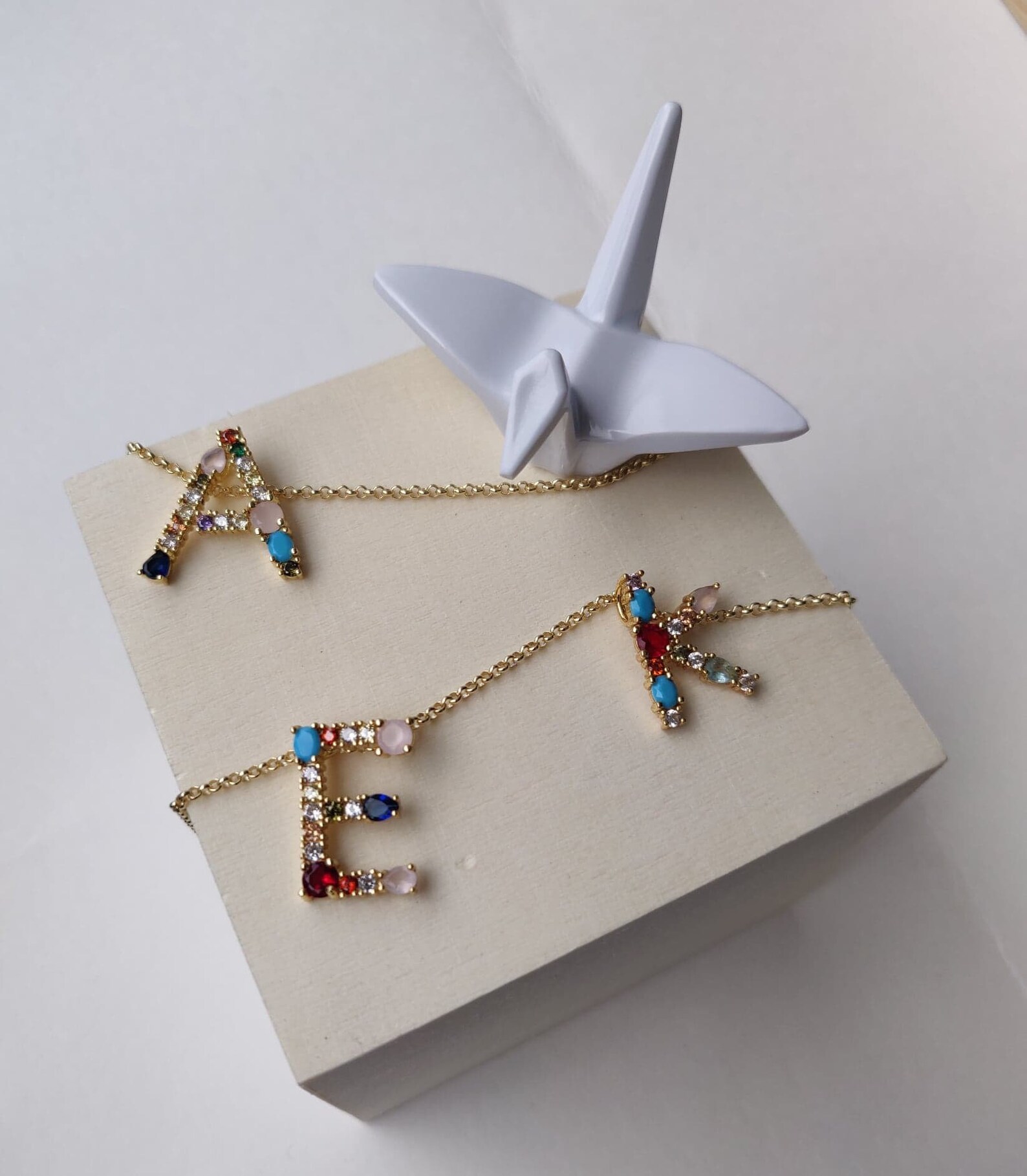 Custom Monogram Necklace Personalized Initial Letter - Etsy