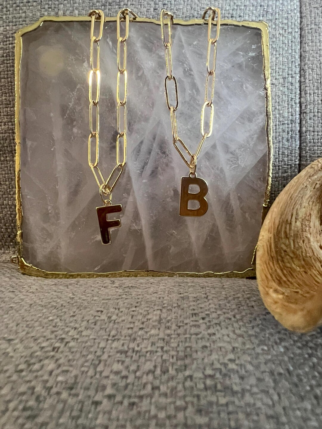 Paperclip Chain With Initial Letter * Custom Letter Necklace ...