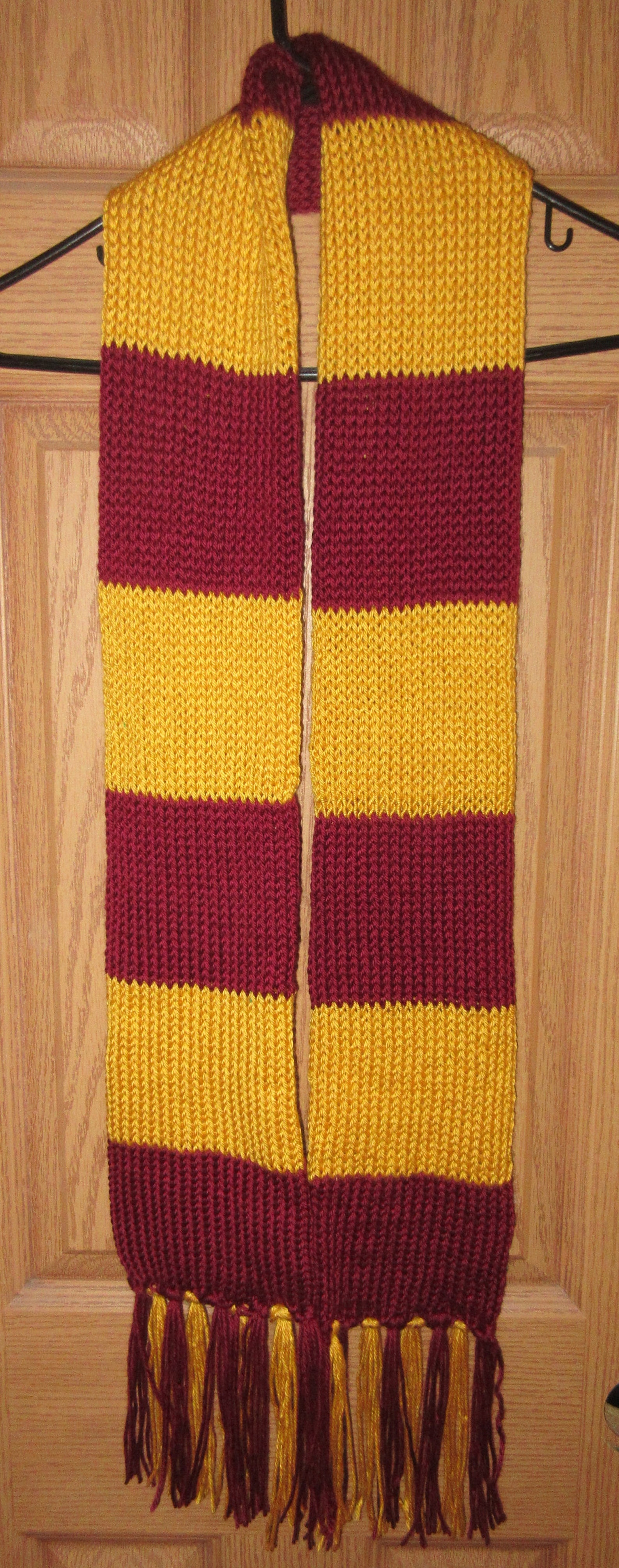 Harry Potter Inspired Red & Gold Knit House Scarf Gryffindor or Sports ...
