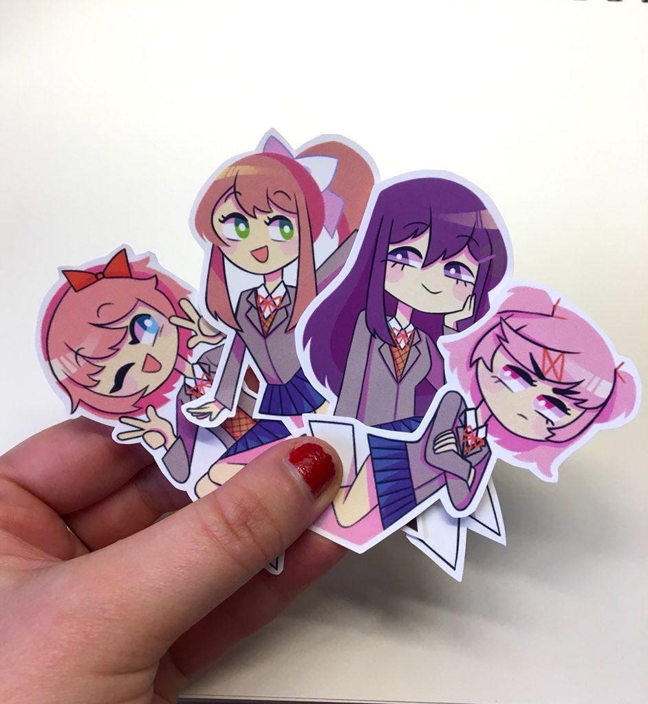 Doki Doki Literature Club Stickers | Etsy