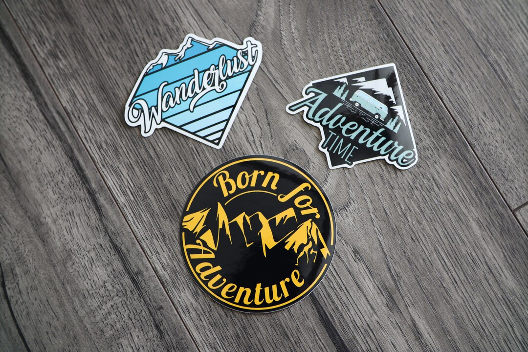 Set of 3 Sticker Pack Adventure Time Wanderlust Born for - Etsy