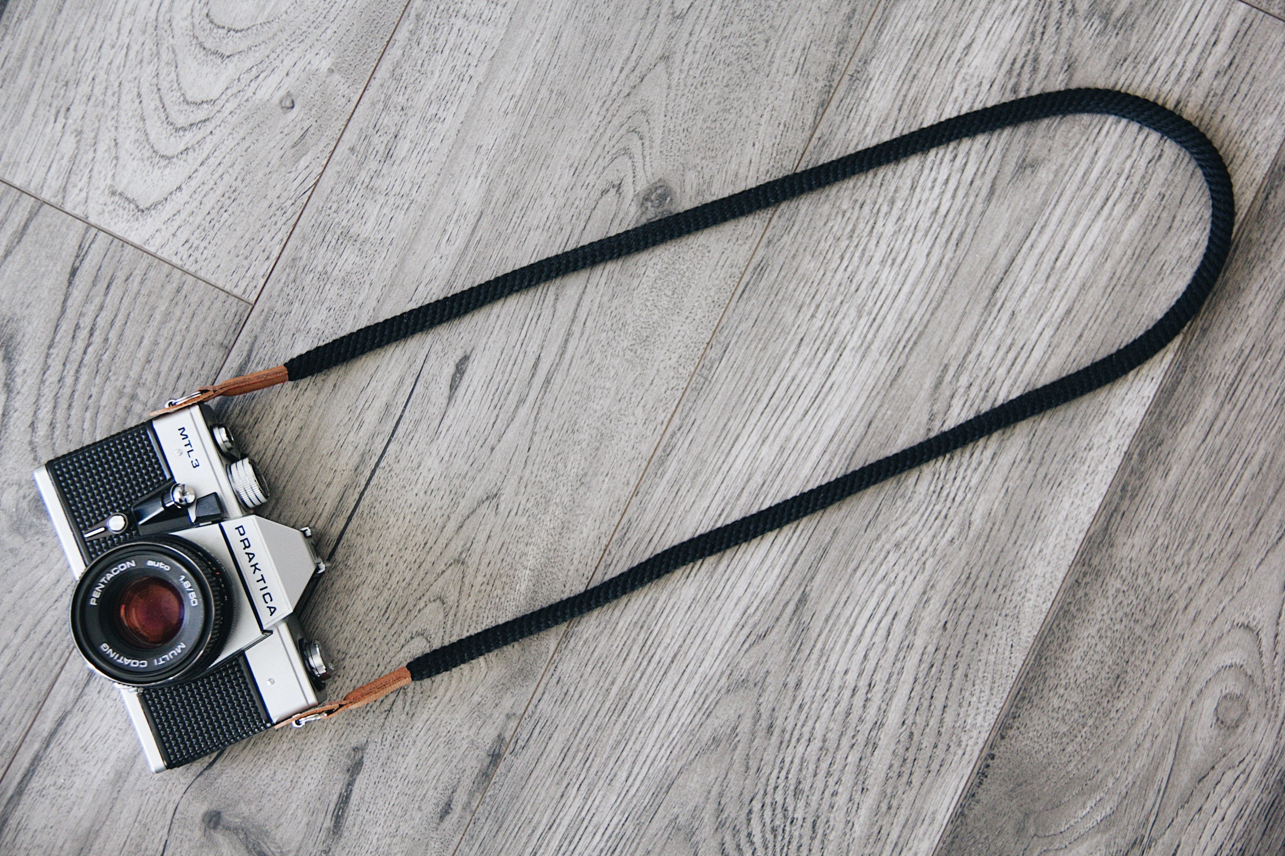 Black Camera Strap Camera Neck Strap Rope Strap Leather Camera Strap ...