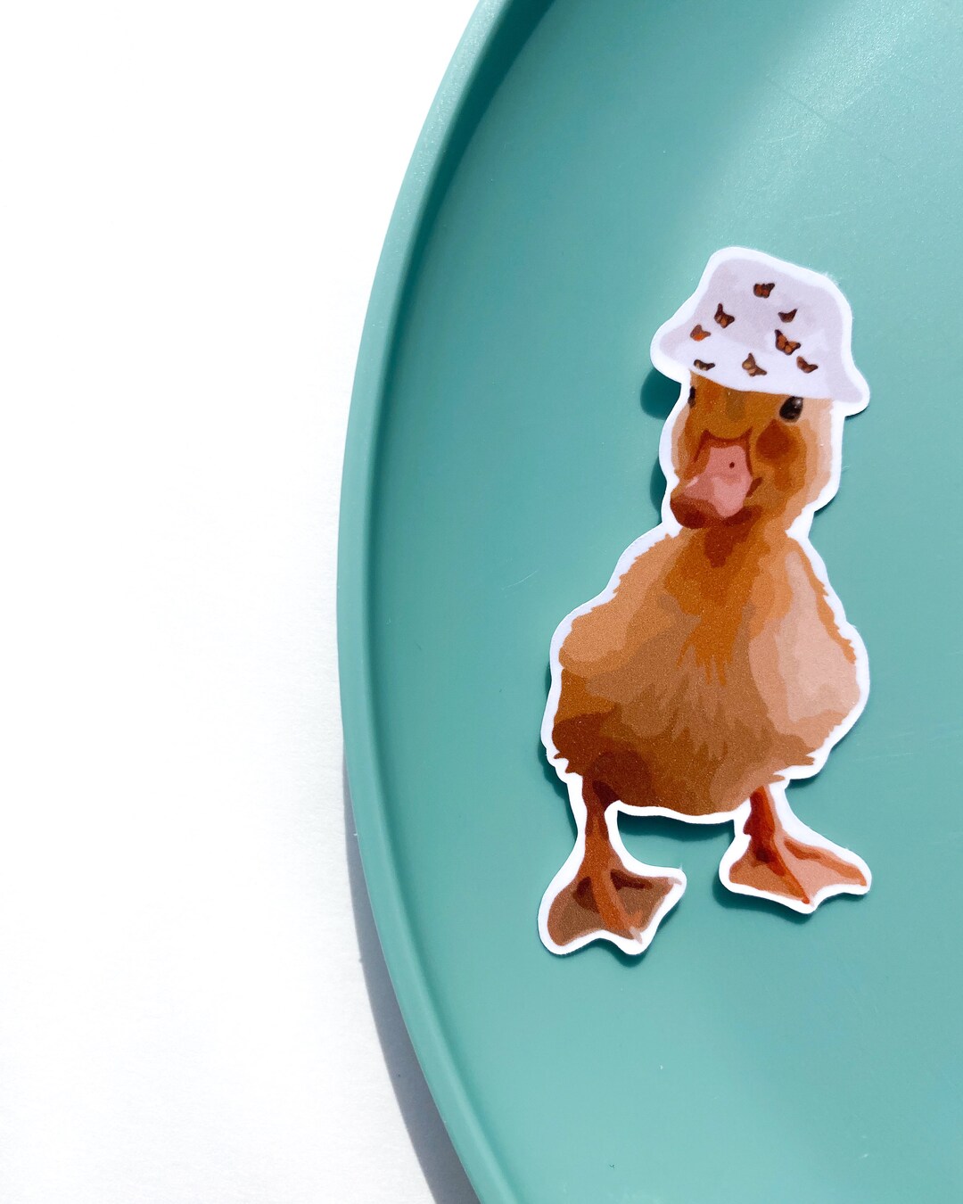 Duck With a Bucket Hat Sticker, Duck Sticker Laptop Sticker, Hydroflask ...