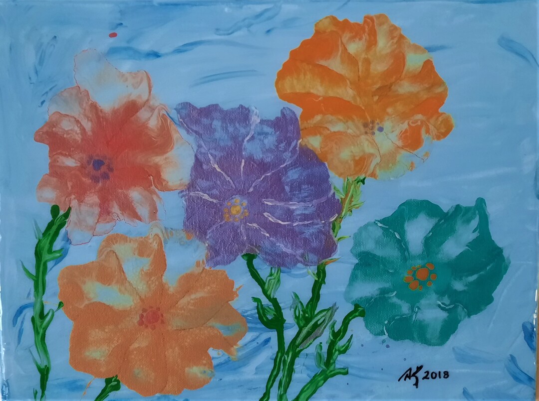 SPRING HAS SPRUNG - Wall Art, Acrylic Paint on Canvas, Original Art ...